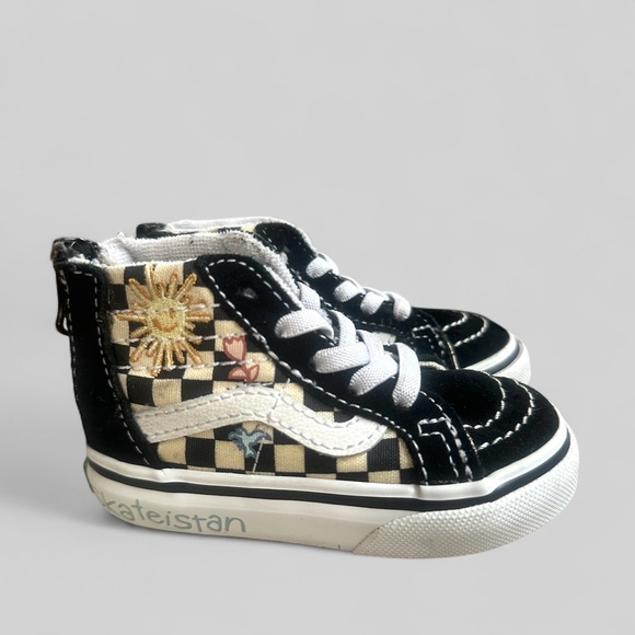 Vans | Shoes | Vans Skateistan Checkerboard Sk8 Hi Zip Back Shoes ...